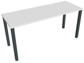 Stůl pracovní rovný 160 cm hl. 60 cm - Hobis Uni UE 1600 Dekor stolové desky: bílá, Barva nohou: černá