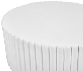 Kulatý konferenční stolek bílý POZZA Beliani