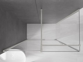Mexen Velar, sprchový kout s posuvnými dveřmi 150 x 70 cm, 8mm čiré sklo, broušená ocel, 871-150-070-01-97