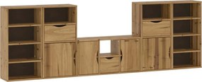 5 kusů TV skříněk s úložným prostorem "ODDA" Borovicový masiv 3365378