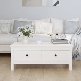 vidaXL Konferenční stolek 100x50x40 cm masivní borové dřevo [814606] Barva: Bílá