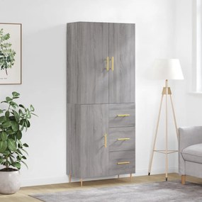 Skříň highboard šedá sonoma 69,5 x 34 x 180 cm kompozitní dřevo