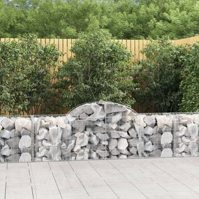 Klenutý gabionový koš 200 x 50 x 60/80 cm pozinkované železo 153493