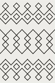 My Flair, Kusový koberec Moroccan Dream weiß kruh, 190x190 (průměr) kruh, černobílá, ložnice