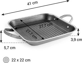 TESCOMA Pánev čtvercová SteelCRAFT 30 x 30 cm