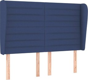 Box spring postel s matrací modrá 140x190 cm textil 3128043