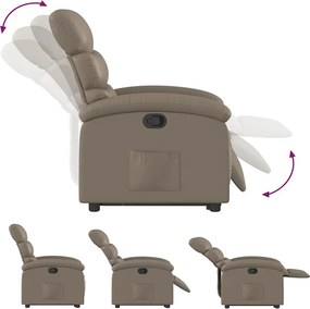 Zvedací polohovací křeslo cappuccino umělá kůže 3204046