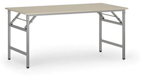 Konferenční stůl FAST READY se stříbrnošedou podnoží, 1600 x 800 x 750 mm, bříza