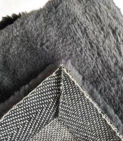 Tribeca Design Kusový kruhový koberec Faux Fur Light Grey Rozměry: 120x120 cm