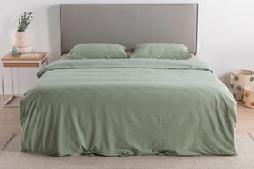 Zelené bavlněné povlečení LUNA Elara (washed cotton), 200x220
