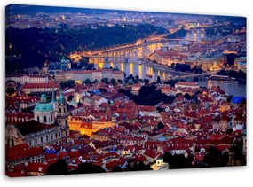 Obraz na plátně Mosty města Prahy - 60x40 cm