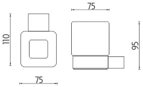 Nimco Držák na kartáčky KIBO - Ki 14058C-26