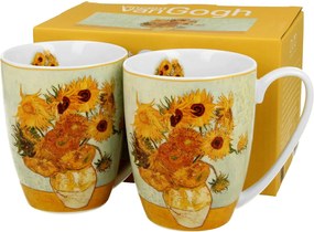 Porcelánový hrnek Van Gogh Sunflowers 350 ml sada 2ks