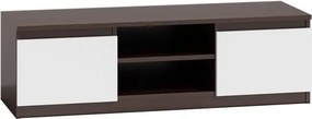 RTV stolek FLOWE 120 wenge/bílá (120 x 36) cm