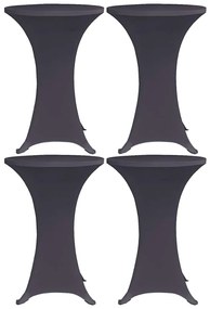 Strečové návleky na stůl 4 ks 80 cm antracitové 279086