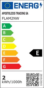 Diolamp LED Filament Candle žárovka čirá C35 2W/230V/E14/4000K/260Lm/360°