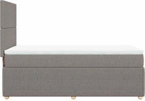 Box spring postel s matrací taupe 90x200 cm textil 3294236