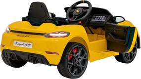 Elektrické autíčko Porsche Spyder RS ​​718 Lakýr žluté