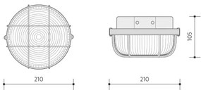 Svítidlo Panlux KRUH SKP-100/C 100W E27 černá IP44