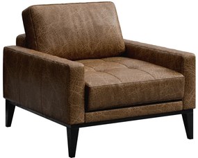 Vintage hnědé kožené křeslo MESONICA Musso Tufted