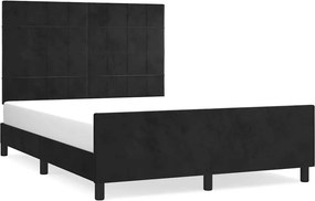 Rám postele bez matrace černý 140 x 190 cm samet 3125753