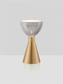 LED zlato-kouřová stolní lampa Voi