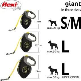 Flexi Giant L Professional pásek 10m černo-žluté / Vodítko