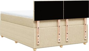 Box spring postel s matrací krémová 160x200 cm textil 3287512
