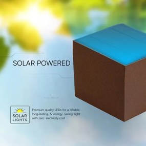 LED Sol nástěnné svítidlo se sen LED/9W/3,7V 3000/4000/5000K IP65 2600 mAh hnědá