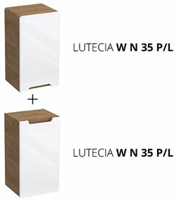 A-Interiéry Doplňková koupelnová skříňka nízká Lutecia W N 35 P/L - lutecia w n35