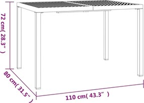 vidaXL 3dílný zahradní jídelní set antracitový ocel [3188001]