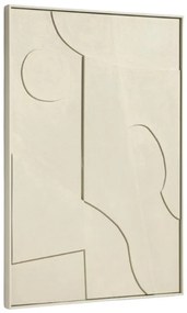 Béžový abstraktní obraz Kave Home Talin 60 x 90 cm