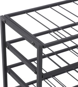 HOMCOM Stojan na víno s kapacitou 54 lahví 63D x 25Š x 91V cm černý kov