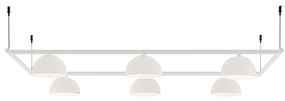 Závěsné veliké hliněné svítidlo Absis Linear Rectangle Barva stínítka: Bílá, Barva svítidla: Bílá