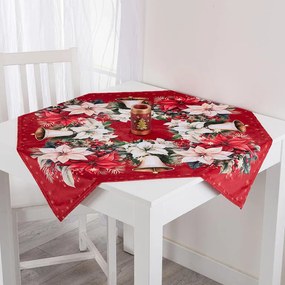 Středový ubrus RED POINSETTIA 85 x 85 cm