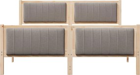 Rám postele Hnědá a taupe 160 x 200 cm Masivní borovicové dřevo 3394311
