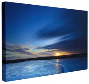 YESTU Obraz na plátně 120x80cm,3D efekt, jezero,modrá