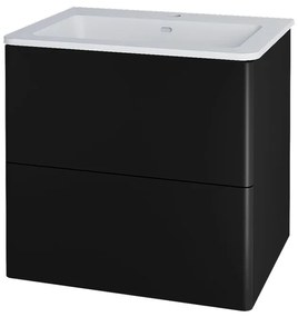 Mereo Mereo, Siena, koupelnová skříňka s umyvadlem z litého mramoru 61 cm, bílá, antracit, černá, CN440M