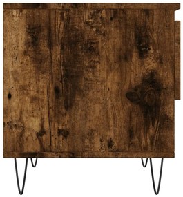 Konferenční stolek kouřový dub 50 x 46 x 50 cm kompozitní dřevo - Default Title