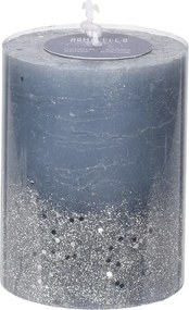 Vánoční svíčka Rustic – modrá 9 cm