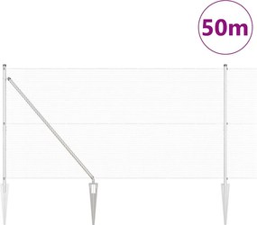 Svařované drátěné ploty s hroty 50 x 1,2 m Pozinkovaná ocel 3352001