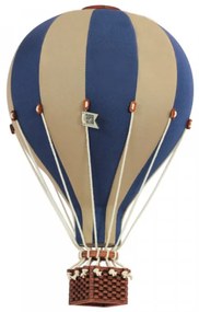 Super balloon Dekorační horkovzdušný balón &#8211; modrá/krémová - S-28cm x 16cm