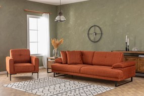 Atelier del Sofa 3-místná pohovka Mustang - Orange, Oranžová