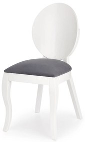 Dřevěná židle Verdi, bílá / šedá