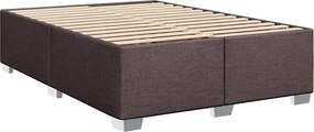 Box spring postel s matrací tmavě hnědá 140x190 cm textil 3285133