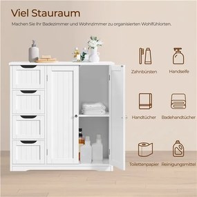 Koupelnová skříňka Yaheetech – bílá (266634004746)