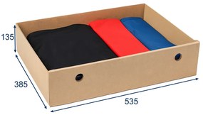 KARTON PAK Úložné boxy na oblečení, organizéry do skříně EKO KARTON 55x40x13cm - zásuvka