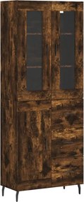 Skříň highboard kouřový dub 69,5 x 34 x 180 cm kompozitní dřevo 3198678