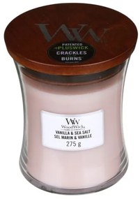 WoodWick Svíčka Vanilla and Sea Salt váza střední, 275 g