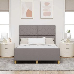 Rám postele s čelo Taupe 140 x 200 cm textil 3344813